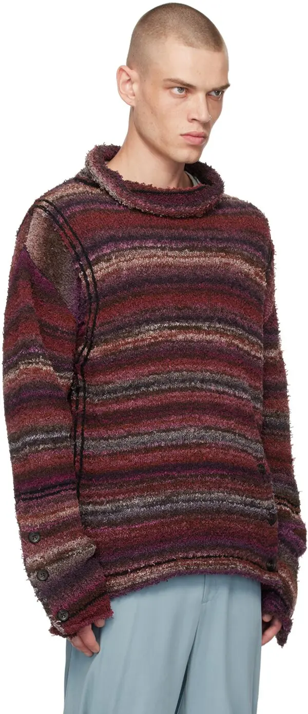 トップス kiko kostadinov scarpitta knit 46 Kiko Kostadinov Scarpitta Knit Sweater In D Red Mix/Black - 60